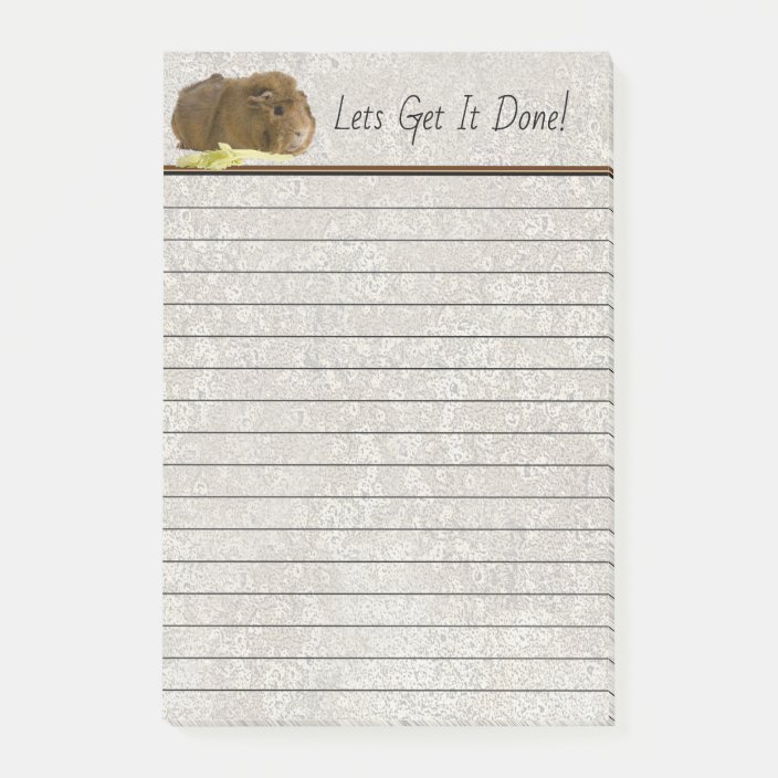 Cute Guinea Pig Pet Photograph Lined Template Post-it Notes | Zazzle.com