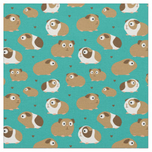 Pop Art Guinea Pigs Fabric | Zazzle