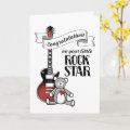 Cute Guitar Teddy Rockstar Rock Roll Baby Shower C Card | Zazzle