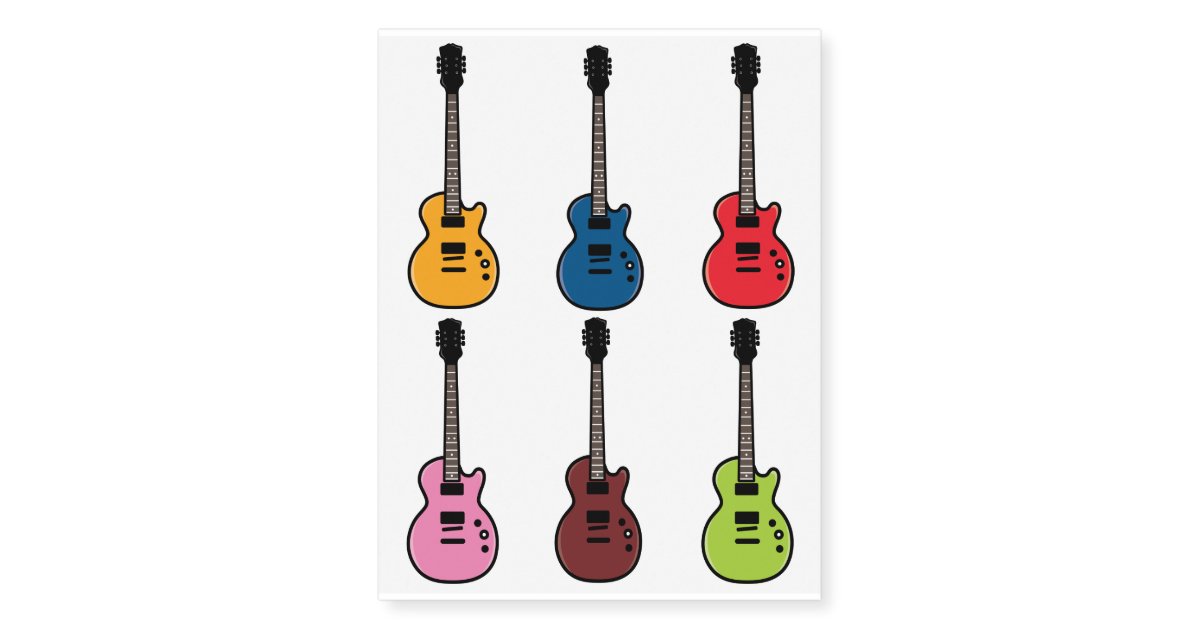 Cute Guitar Temporary Tattoos | Zazzle Cute Guitar Temporary Tattoos | Zazzle
