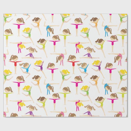 Cute Gymnasts Wrapping Paper | Zazzle