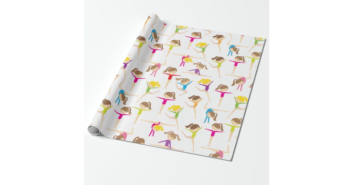 Cute Gymnasts Wrapping Paper | Zazzle