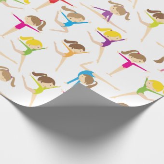Cute Gymnasts Wrapping Paper | Zazzle