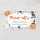 Cute Halloween Baby Shower Diaper Raffle Cards | Zazzle