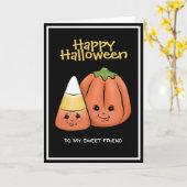 Cute Halloween Candy Corn & Pumpkin Card | Zazzle