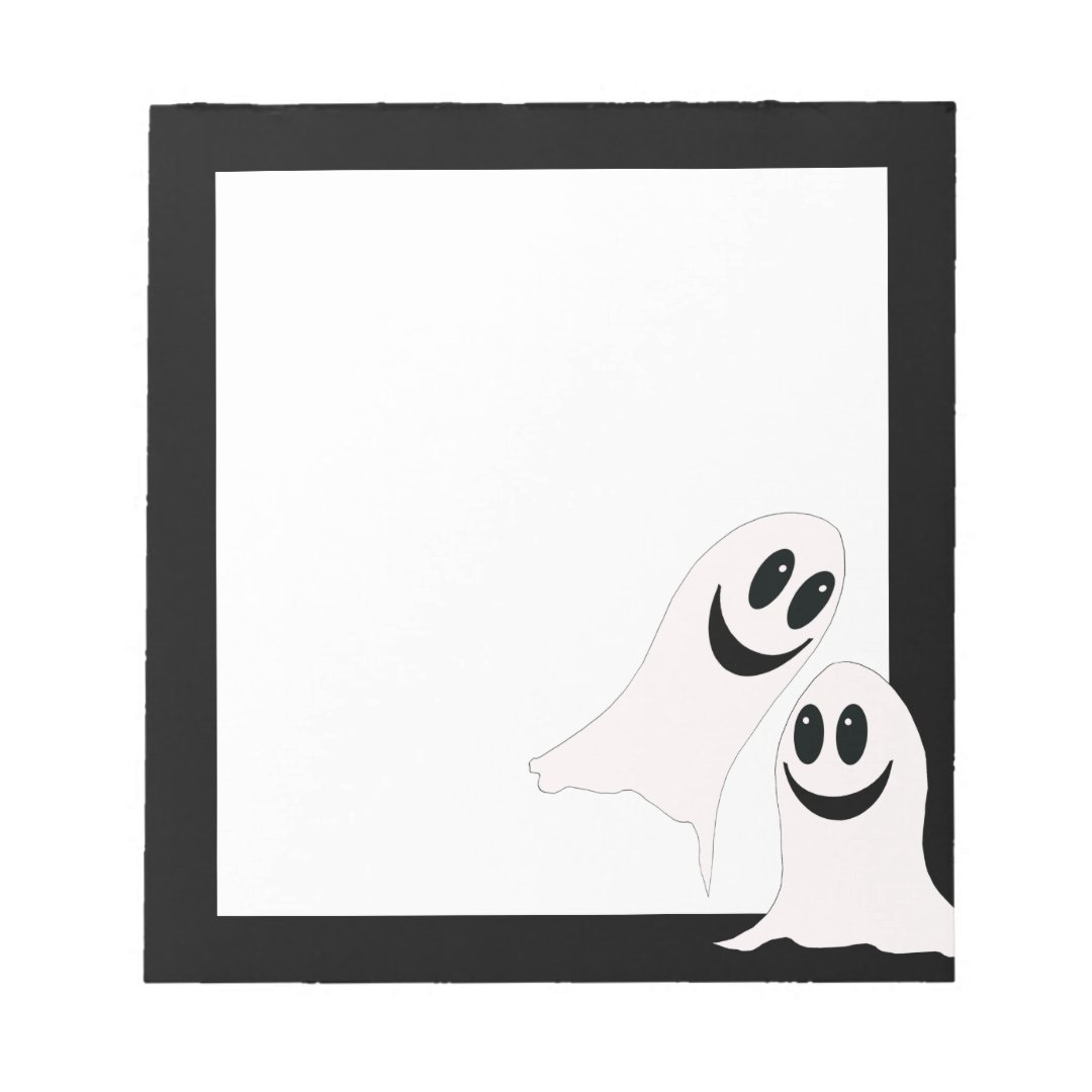 Cute Halloween Cartoon Ghosts Notepad | Zazzle