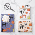 Cute Halloween Cat Spooky Wrapping Paper Sheets | Zazzle