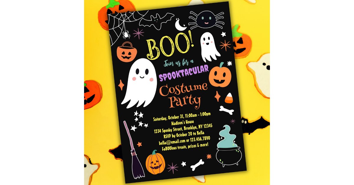 Cute Halloween Costume Party Invitation | Zazzle