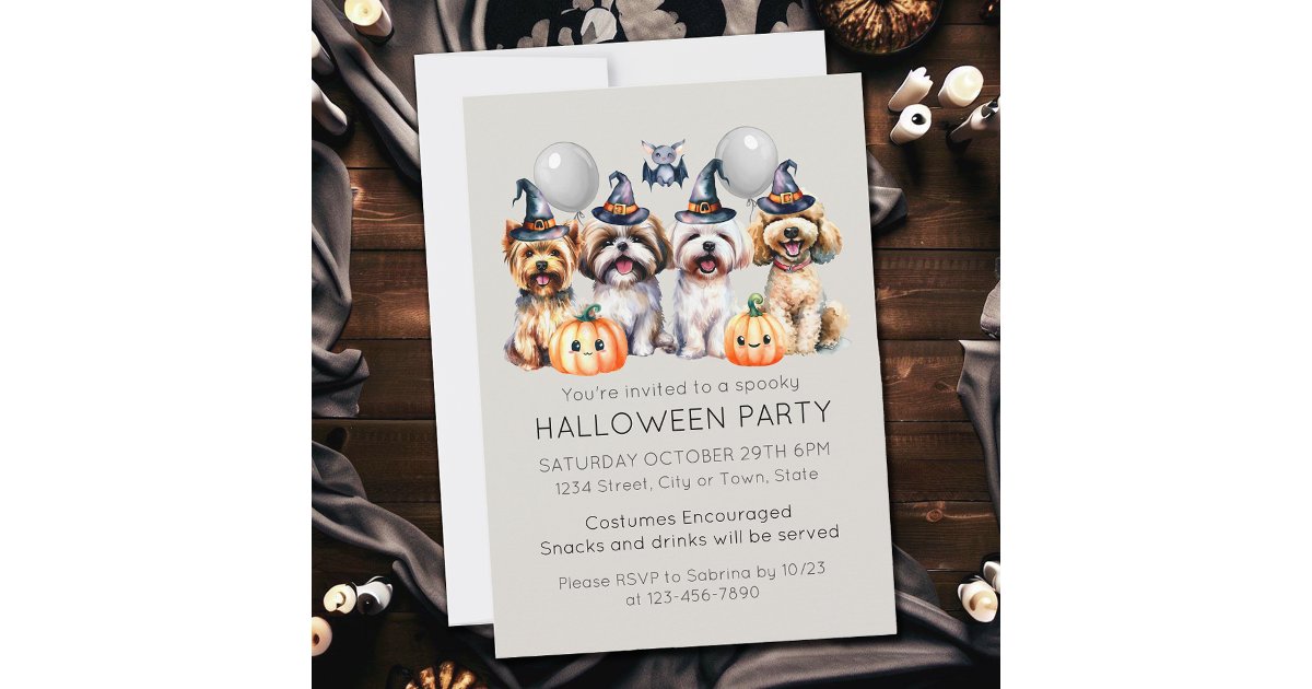 Cute Halloween Costume Party Invitation | Zazzle