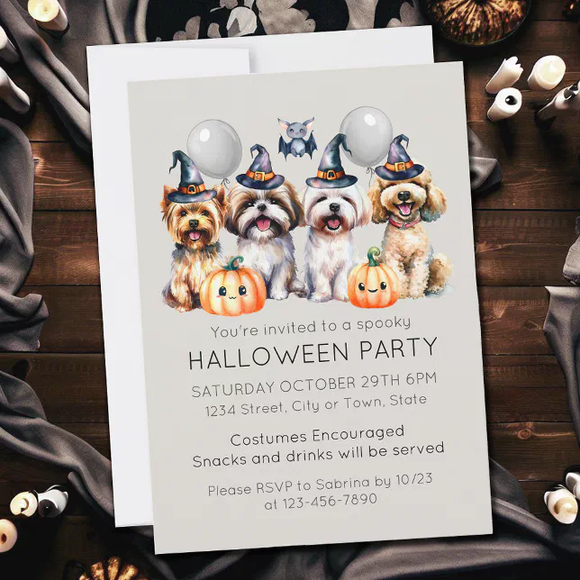 Cute Halloween Costume Party Invitation | Zazzle