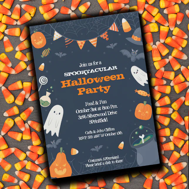 Cute Halloween Costume Party Invitation | Zazzle