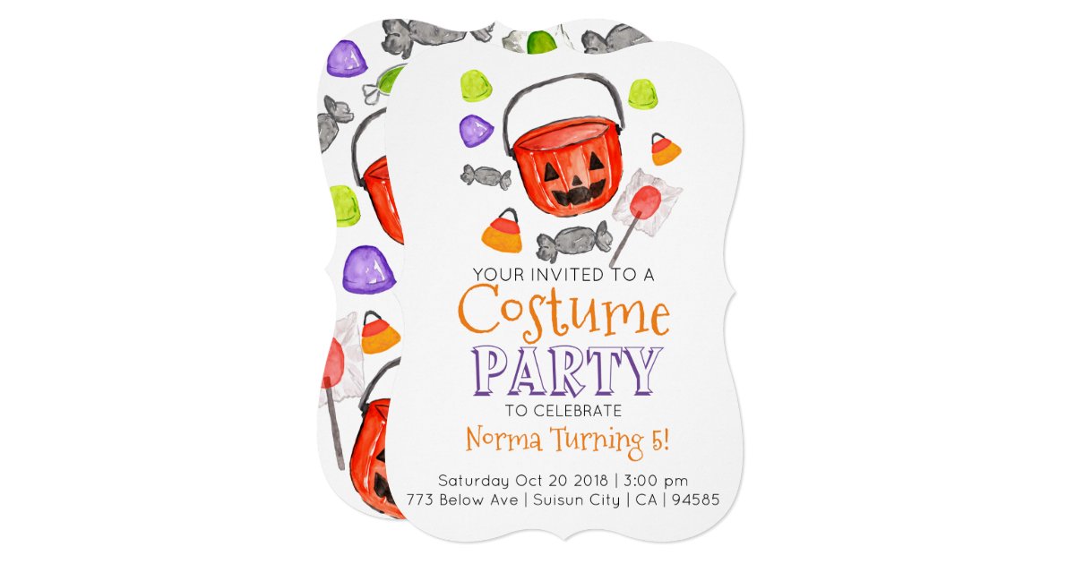Cute halloween costume party invitation | Zazzle.com