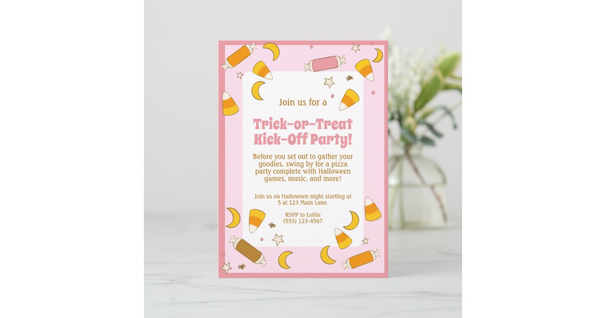 Cute Halloween Costume Party Trick or Treat Invitation | Zazzle