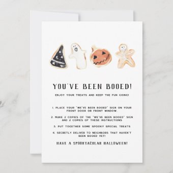 Cute Halloween Game Boo Neighbor Game Sign Invitation | Zazzle