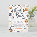 Cute Halloween Ghost Birthday Party Thank You Card | Zazzle
