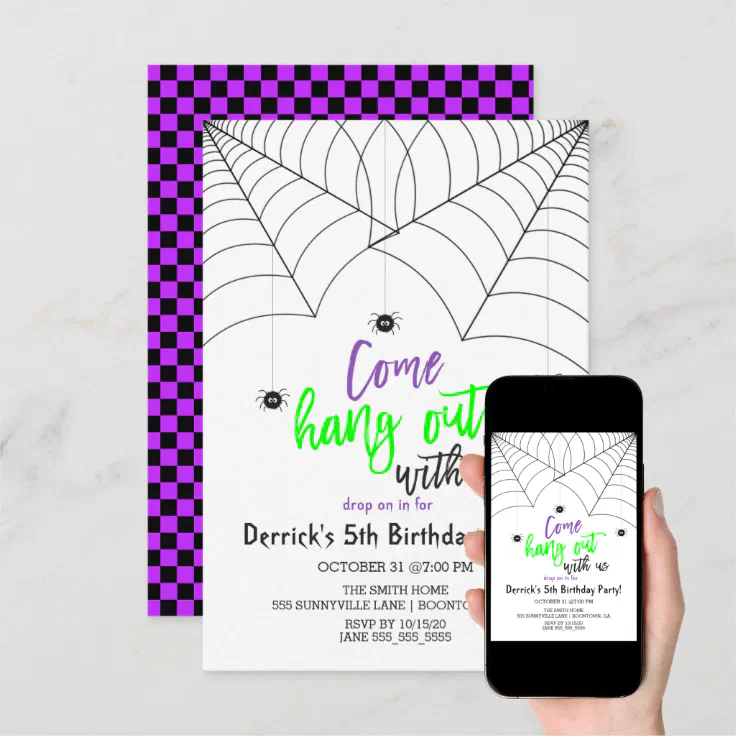 Cute Halloween Kids Birthday Party Invitation | Zazzle