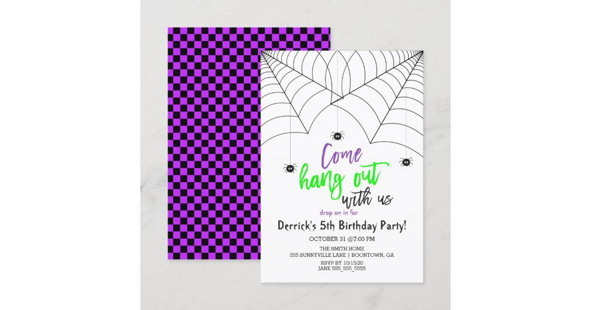 Cute Halloween Kids Birthday Party Invitation | Zazzle