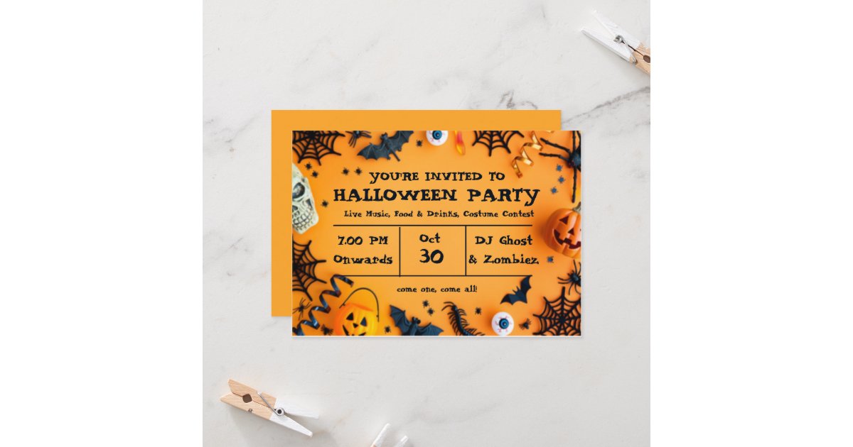 Cute Halloween Party Invitation | Zazzle