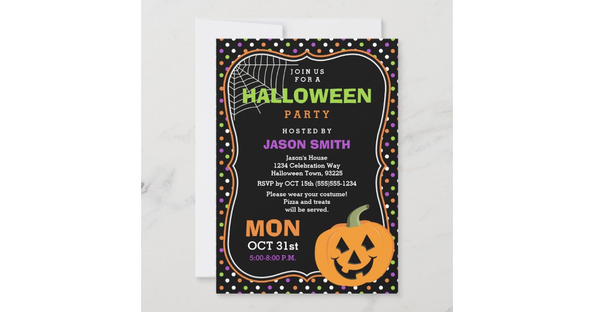 Cute Halloween Party Invitation | Zazzle