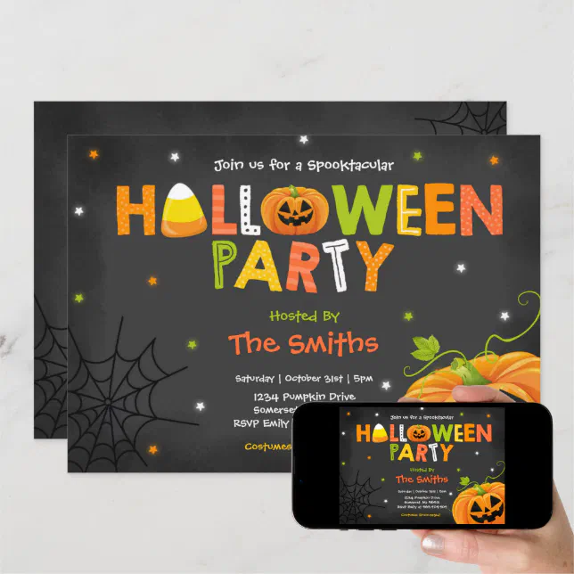 Cute Halloween Party Spooktacular Halloween Party Invitation | Zazzle