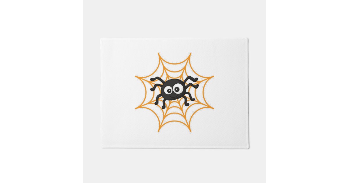 Cute Halloween Spider Poster Doormat | Zazzle