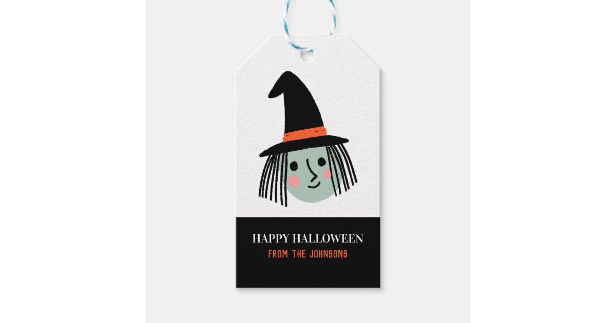 Cute Halloween Witch Gift Tags | Zazzle