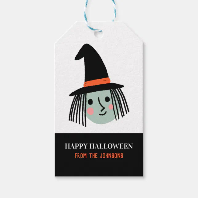 Cute Halloween Witch Gift Tags | Zazzle