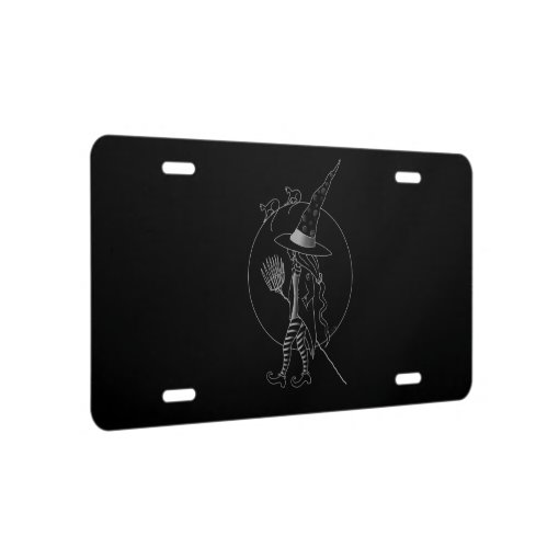 Cute Halloween Witch License Plate | Zazzle