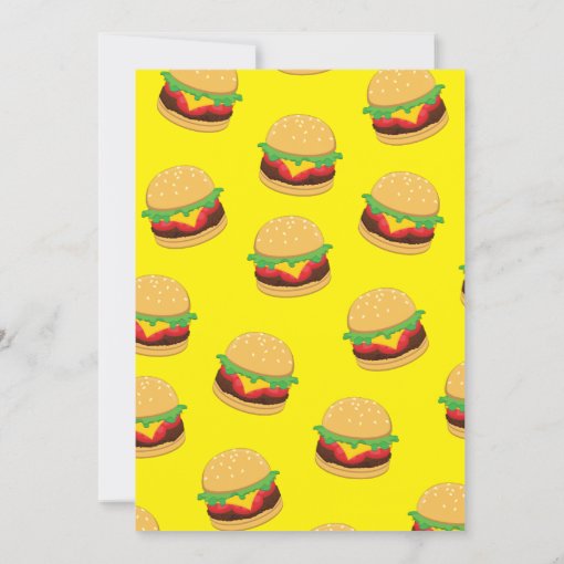Cute Hamburger Kids Birthday Party Burger Invitation | Zazzle