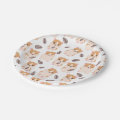Cute Hamster Face and Seeds Pattern Kid Birthday Paper Plates | Zazzle