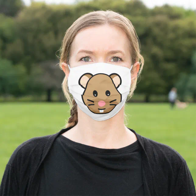 Cute Hamster Face Mask | Zazzle