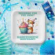 Cute Hamster Lifting Cupcake Hamsterrific Birthday Paper Plates | Zazzle