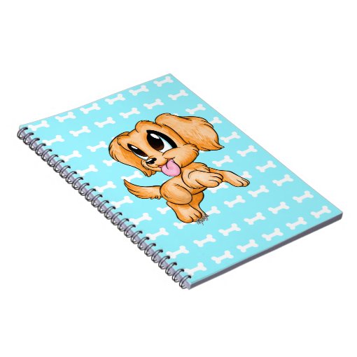 Cute Hand Drawn Golden Retriever Puppy Notebook | Zazzle
