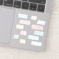 Cute Handwritten Colourful Pastel Months Sticker | Zazzle