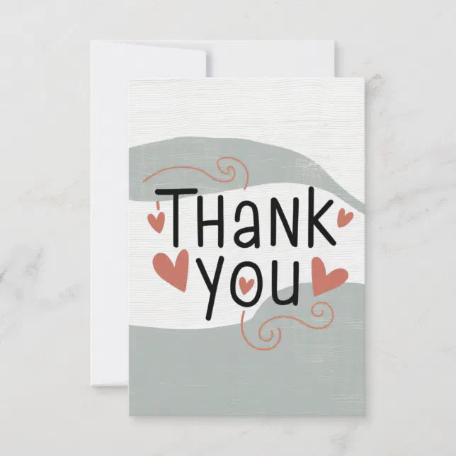 Cute handwritten thank you card | Zazzle