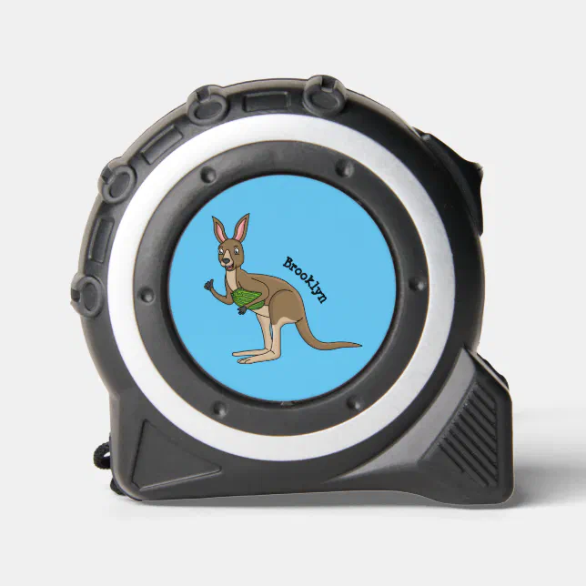 Cute happy Australian kangaroo illustration Tape Measure | Zazzle