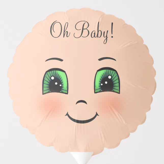 Cute Happy Baby Face Balloon | Zazzle