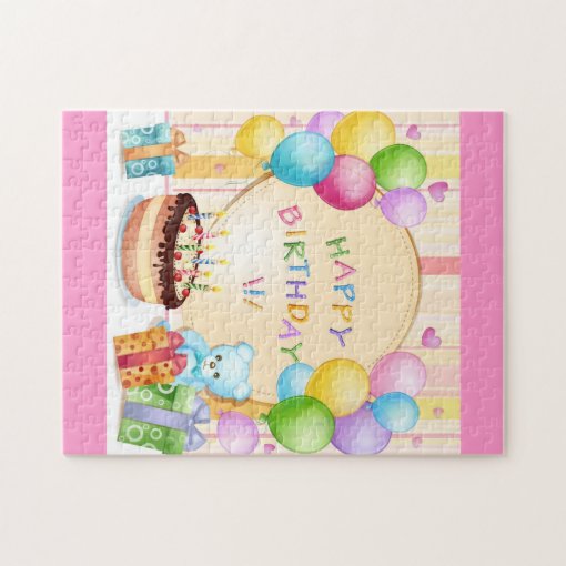 Cute happy birthday jigsaw puzzle | Zazzle