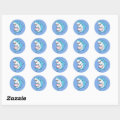 Cute Happy Blahaj Blue Shark Holding Trans Heart Classic Round Sticker ...