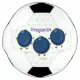 Cute happy blueberries purple cartoon illustration soccer ball | Zazzle
