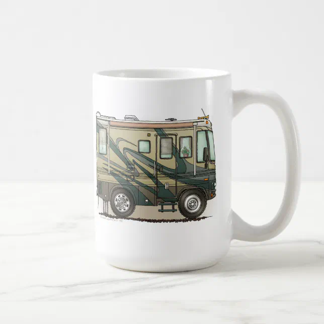 Cute Happy Camper Big RV Coach Motorhome Coffee Mug | Zazzle