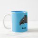 Cute happy cartoon tapir illustration Two-Tone coffee mug | Zazzle