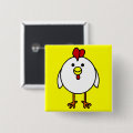 Cute Happy Chicken Button | Zazzle