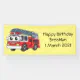 Cute happy fire engine cartoon banner | Zazzle