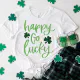 Cute Happy Go Lucky Green Typography T-Shirt | Zazzle
