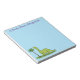 Cute happy green brontosaurus dinosaur cartoon notepad | Zazzle