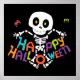 Cute Happy Halloween Skeleton Poster | Zazzle