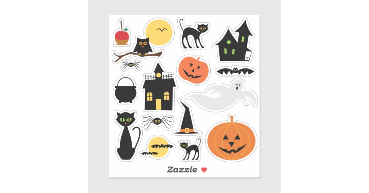Cute Happy Halloween Sticker | Zazzle