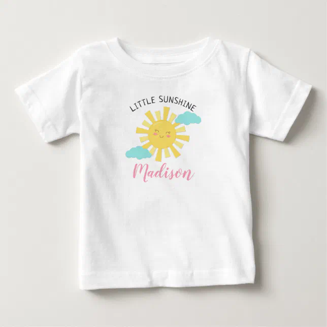 Cute Happy Little Sunshine Personalize Shirt Kids | Zazzle
