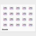 Cute Happy Mail Rainbow Leopard Print Business Classic Round Sticker ...